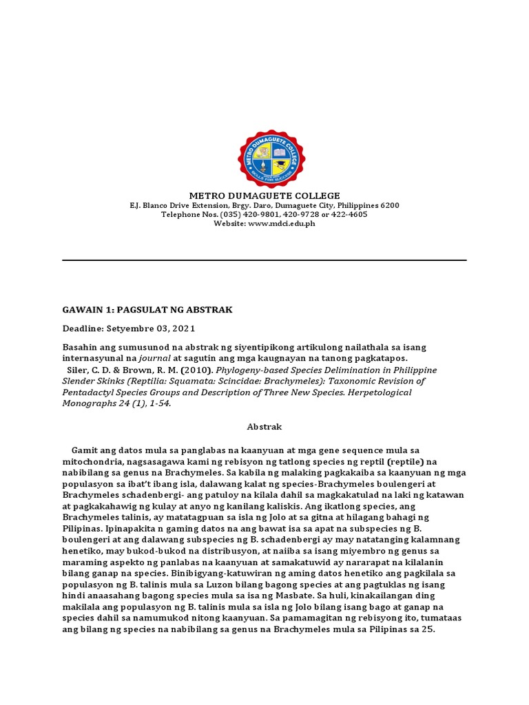 Gawain 1 Pagsulat Sa Filipino Sa Piling Larangan | PDF