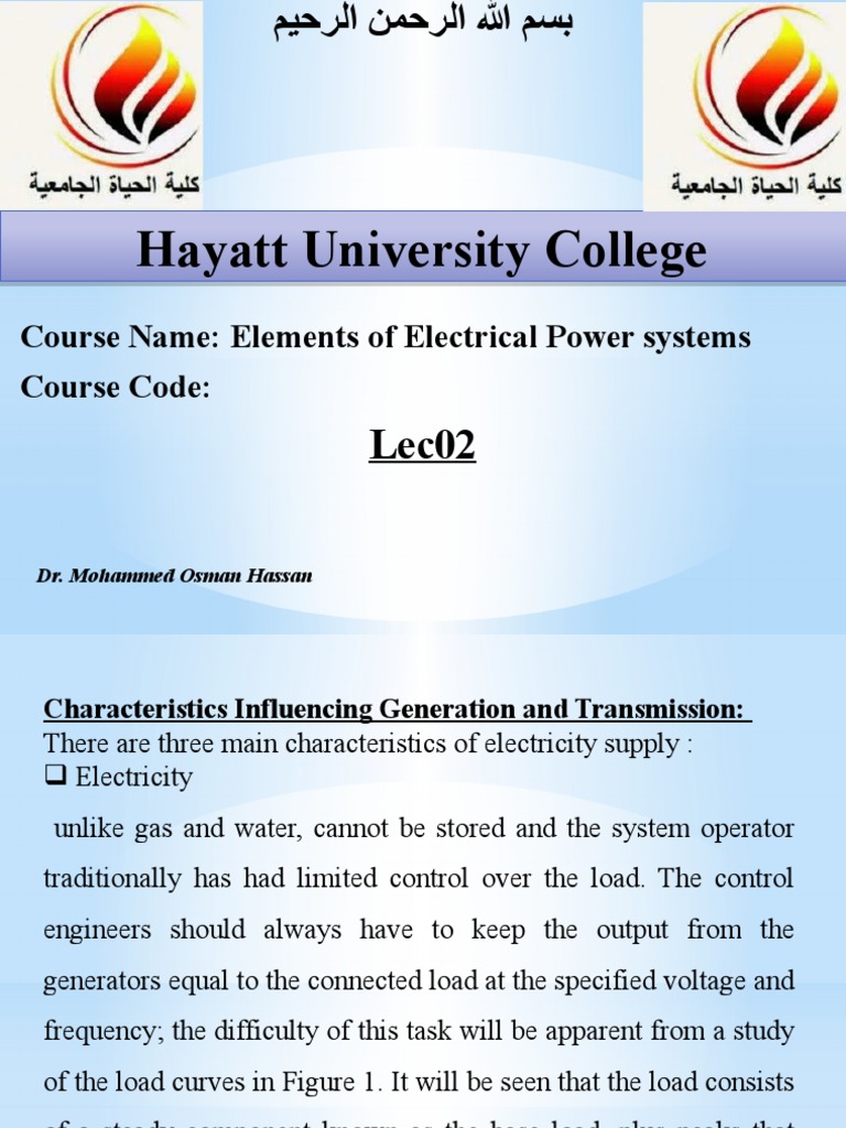 Elements of Electrical Power Systems-Lec02 | PDF | Gas Turbine | Energy ...