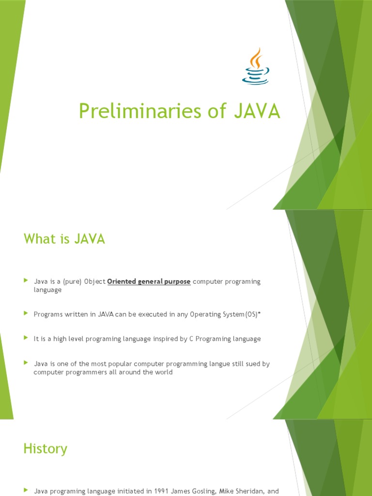 Preliminaries of JAVA | PDF | Java (Programming Language) | Java ... Preliminaries of JAVA | PDF | Java (Programming Language) | Java ...