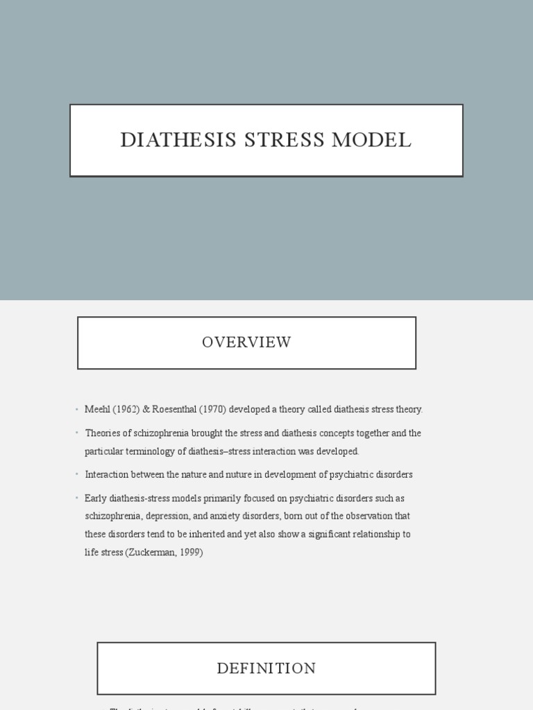 Diathesis Stress Model | PDF | Science & Mathematics