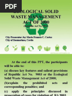 RA 9003 - Ecological Solid Waste Management Act of 2000 | PDF | Waste ...