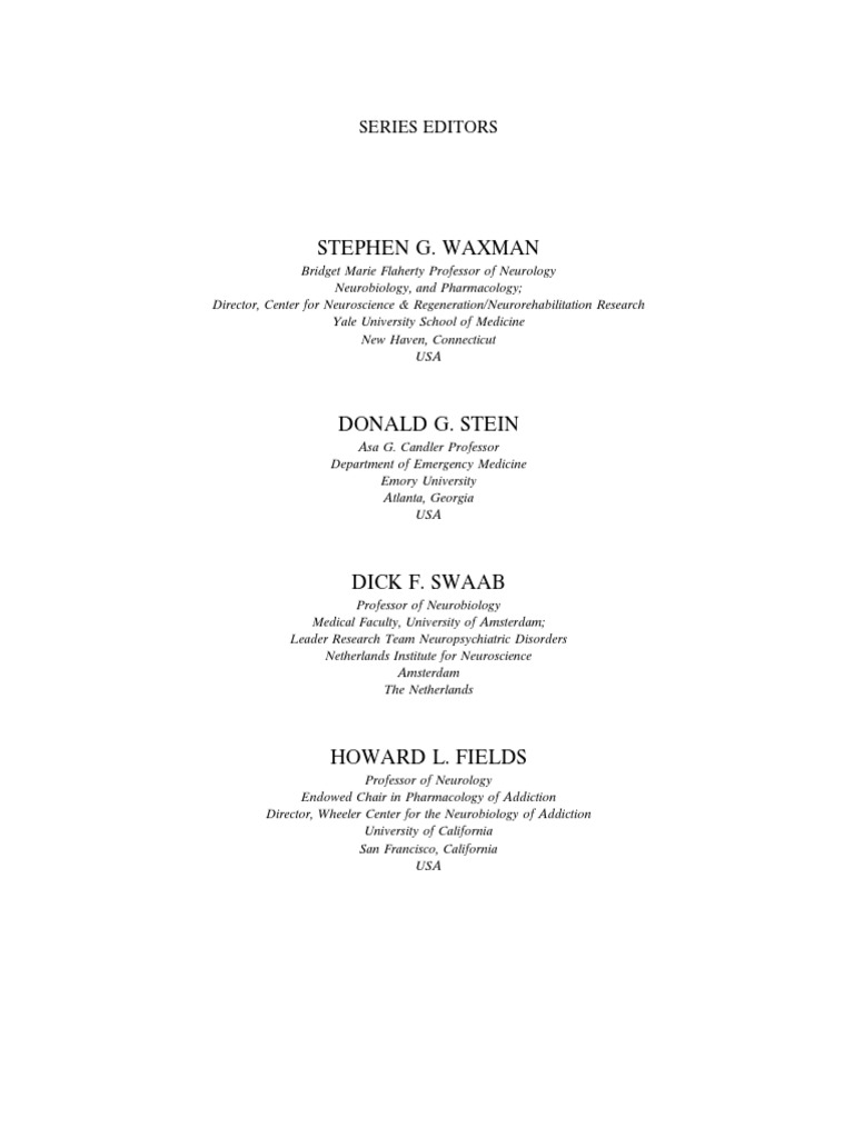 Stephen G. Waxman: Series Editors | PDF | Alzheimer's Disease ...