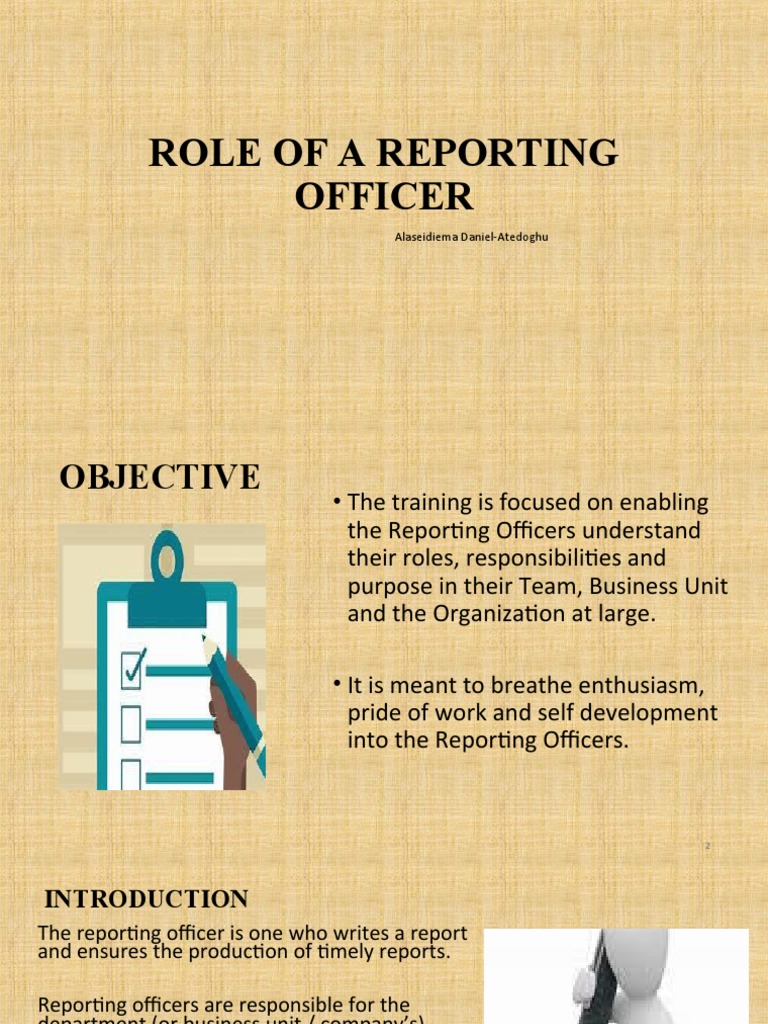 Role of A Reporting Officer | PDF | Competence (Human Resources ...