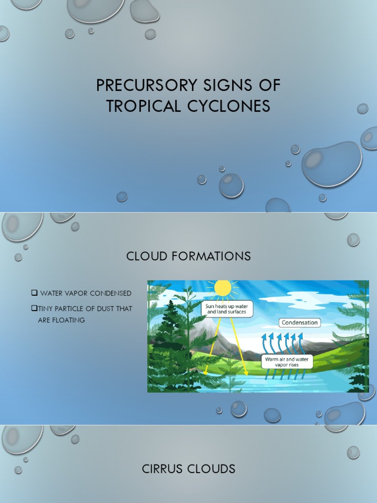 Signs of Approaching Tropical Cyclones | PDF | Tropical Cyclones | Cloud