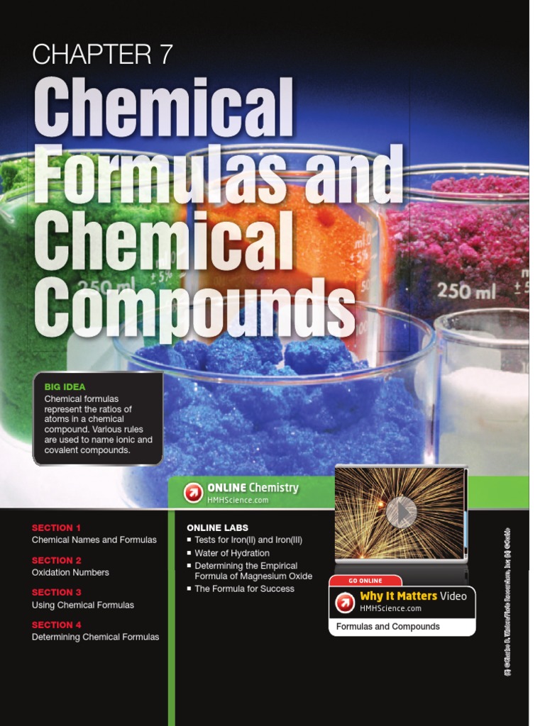 Chapter 7-Chemical Formulas and Compounds | PDF | Chemical Compounds | Ion