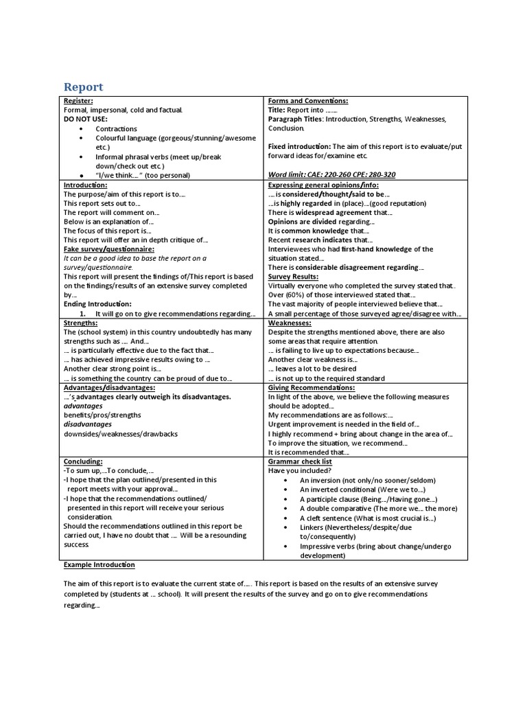 CAE Writing Part 2 Guidelines | PDF | Linguistics | Grammar