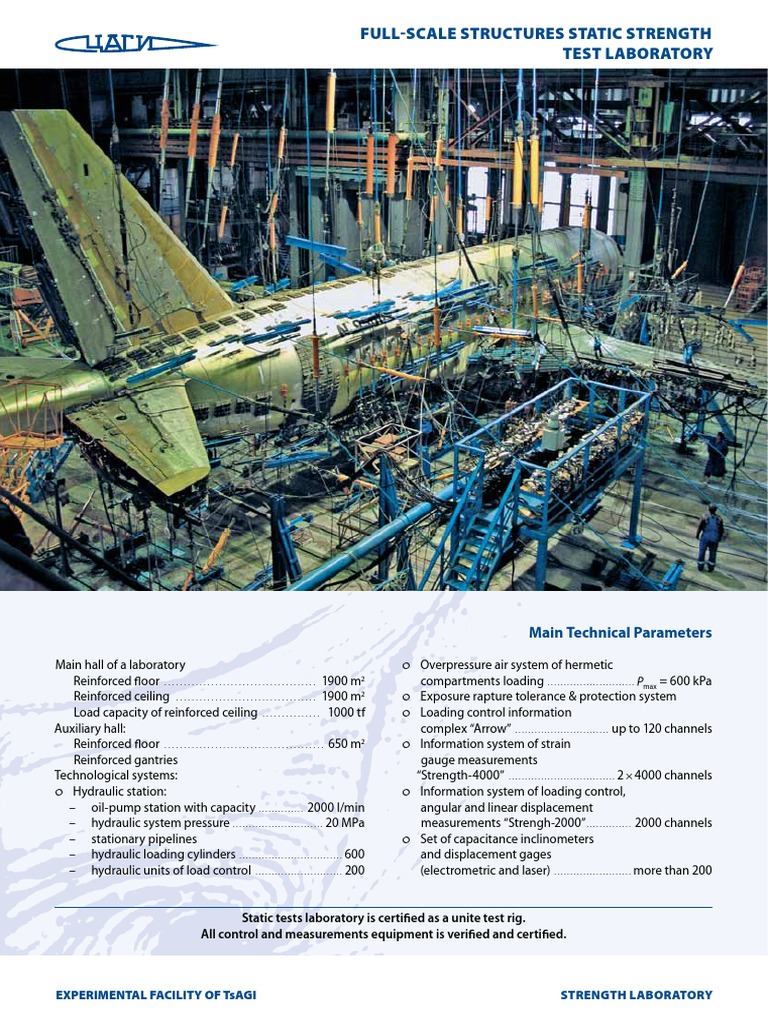 Full-Scale Structures Static Strength Test Laboratory | PDF ...