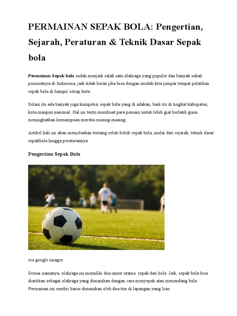 Permainan Sepak Bola | PDF