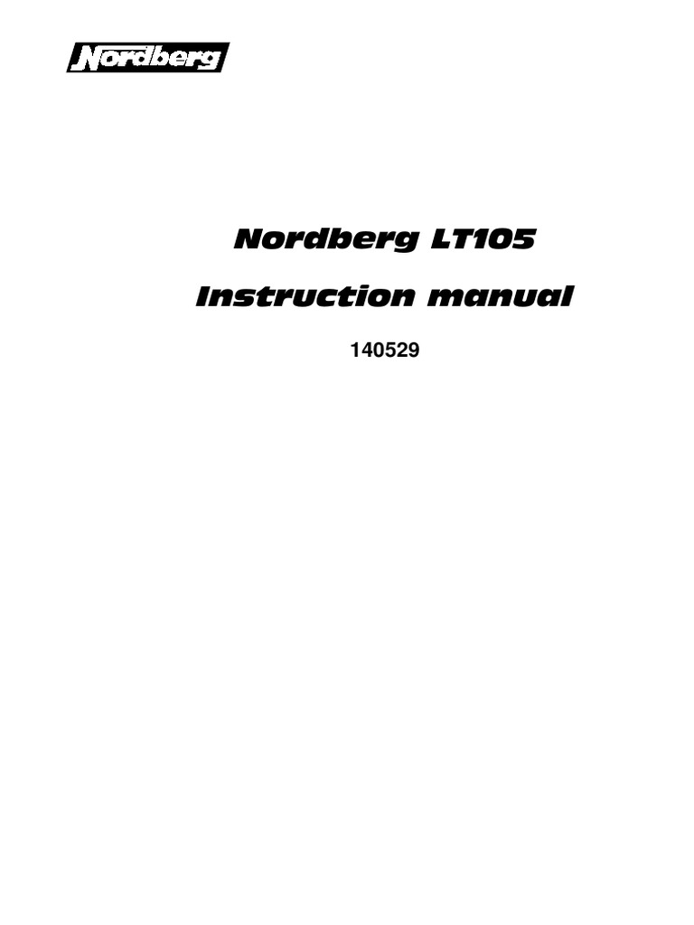 Lt105 Instruction Manual | PDF | Crane (Machine) | Safety