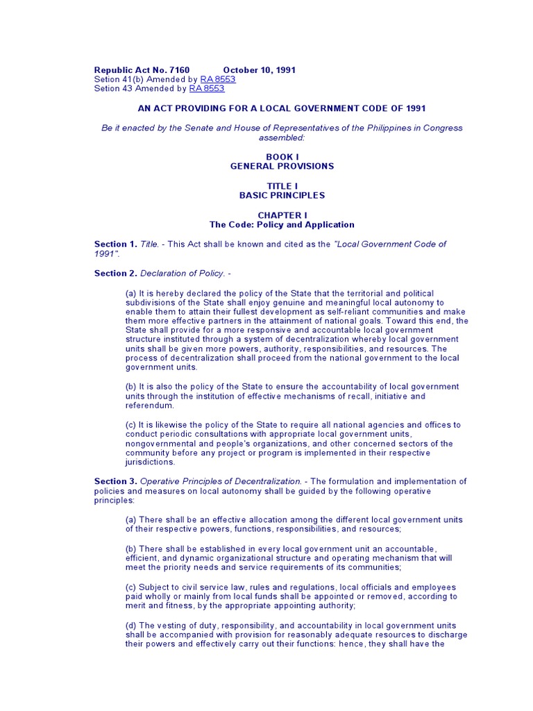 Local Government Code Sec 1-33 | PDF | Eminent Domain | Local Government