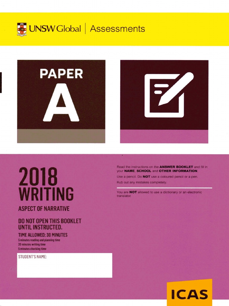 2018 Writing Paper A | PDF