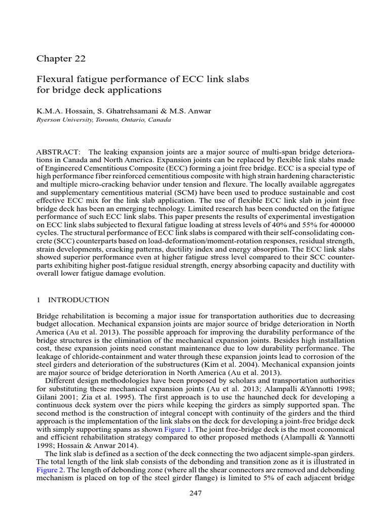 ECC Link Slabs for Bridge Decks | PDF | Fatigue (Material) | Fracture