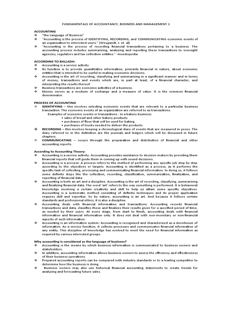 Fabm 1 | PDF | Accounting | Business