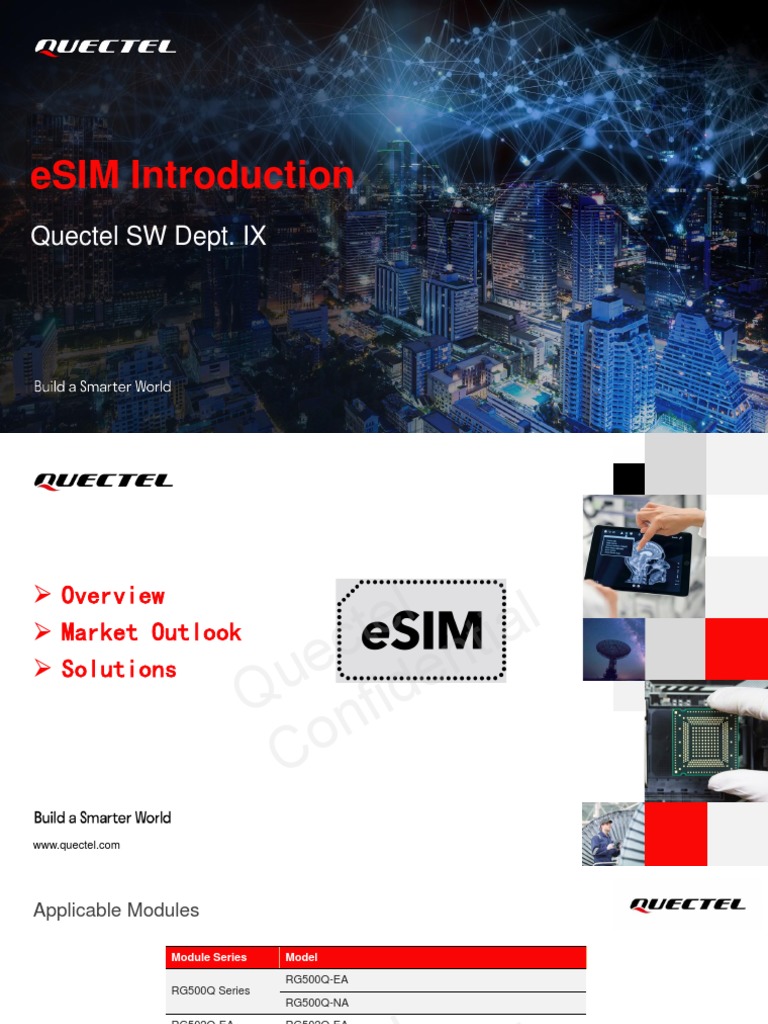 Quectel eSIM Solutions Overview | PDF | Information Age | Software