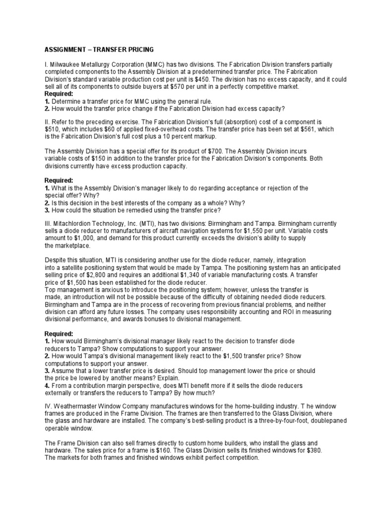 Transfer Pricing Strategies | PDF | Prices | Taxes