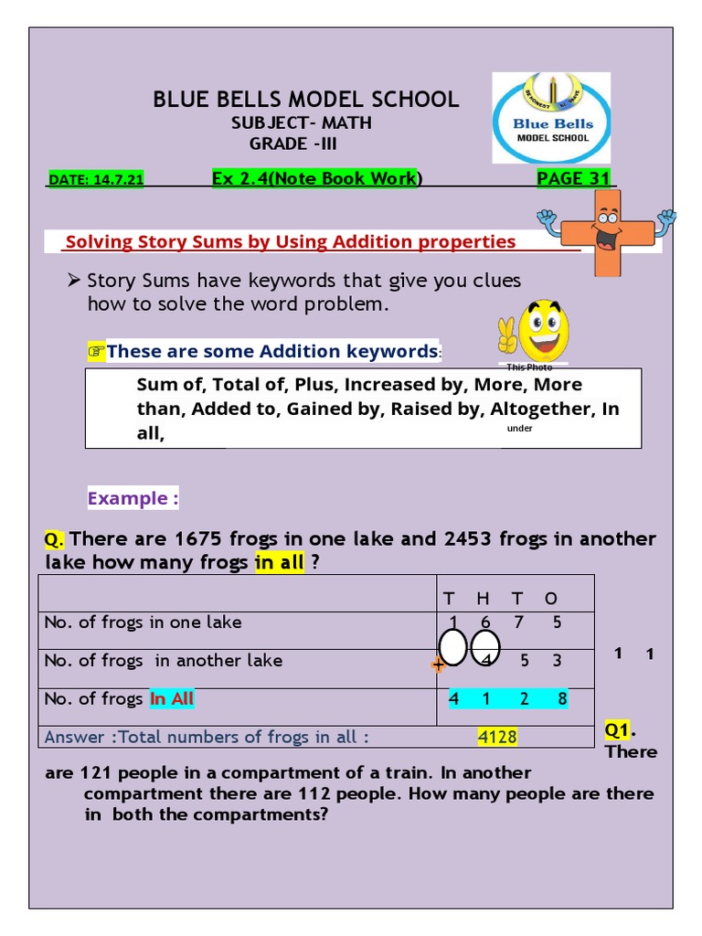 Note Book Work Maths Grade 3 | PDF