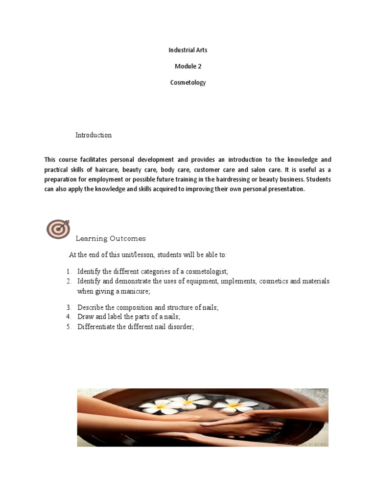 Cosmetology Module | PDF | Beauty | Integumentary System