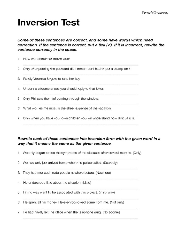 Inversion Test 2 | PDF