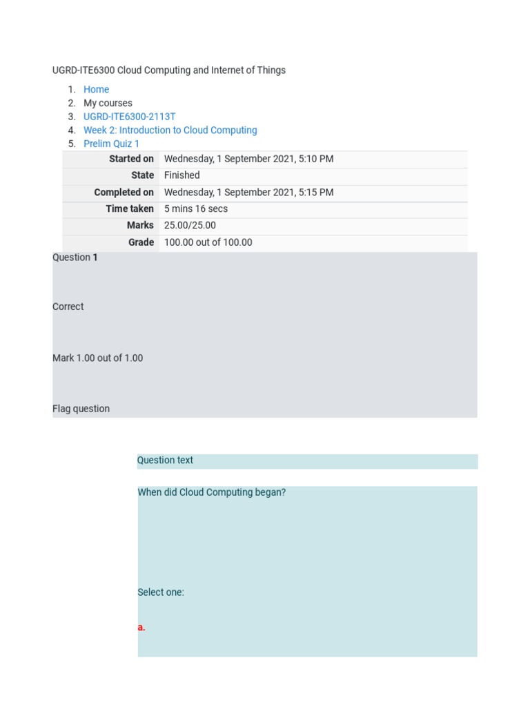 UGRD-ITE6300 Cloud Computing and Internet of Things | PDF | Internet Of Things | Cloud Computing