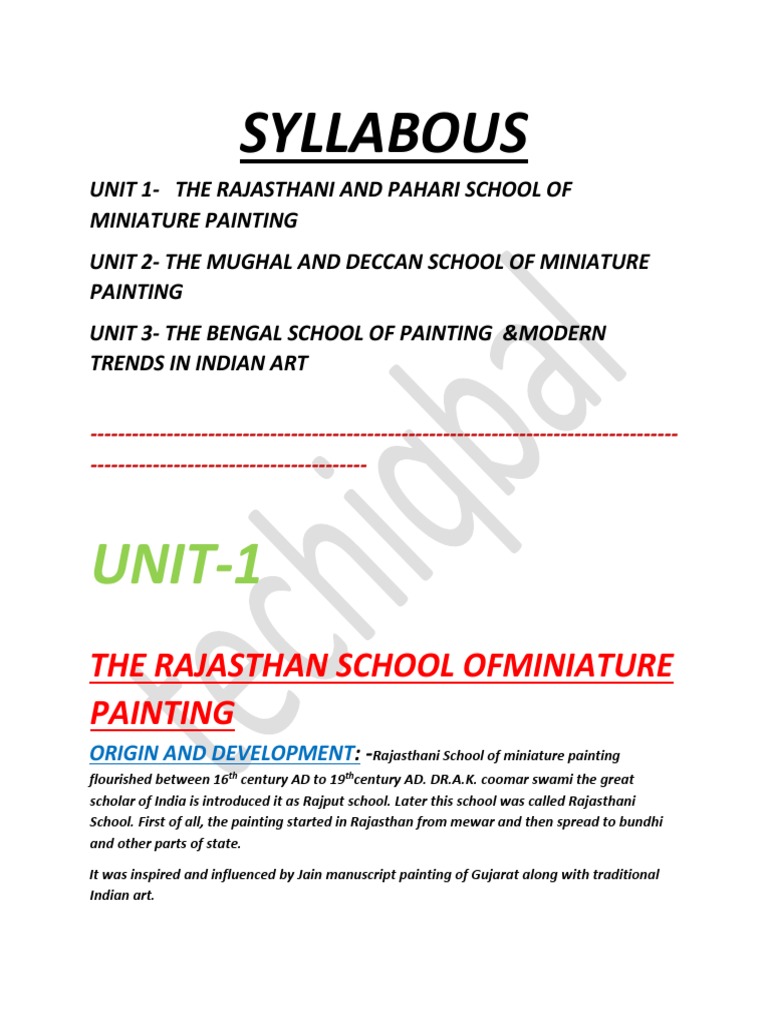 'FINE ARTS' NOTES & Syllabous PDF | PDF