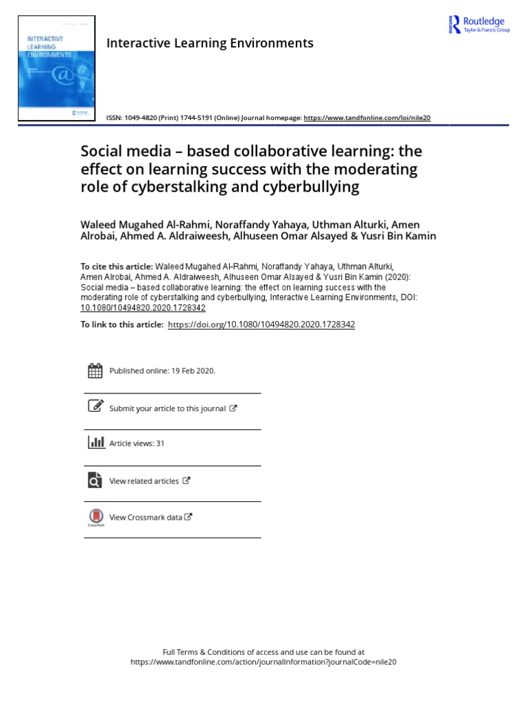 Social Media Based Collaborative Learning The Effect On Learning ...