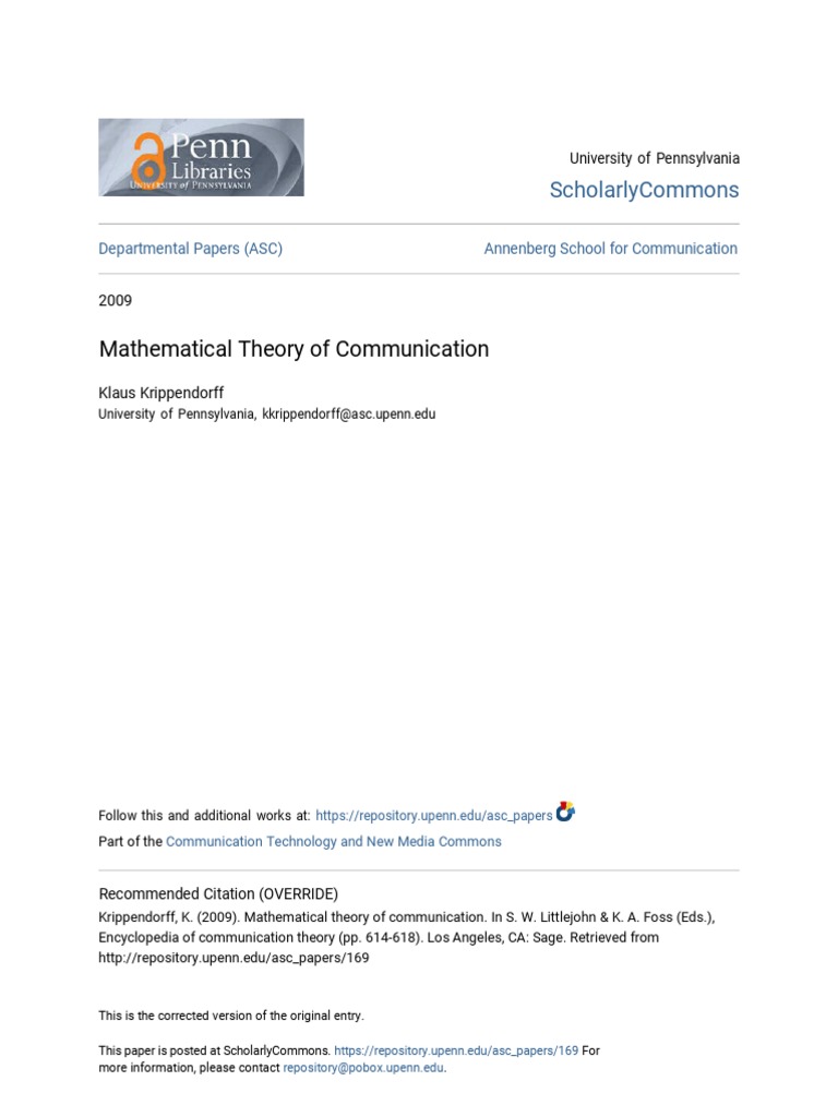 Communication Theory Explained | PDF | Information | Communication