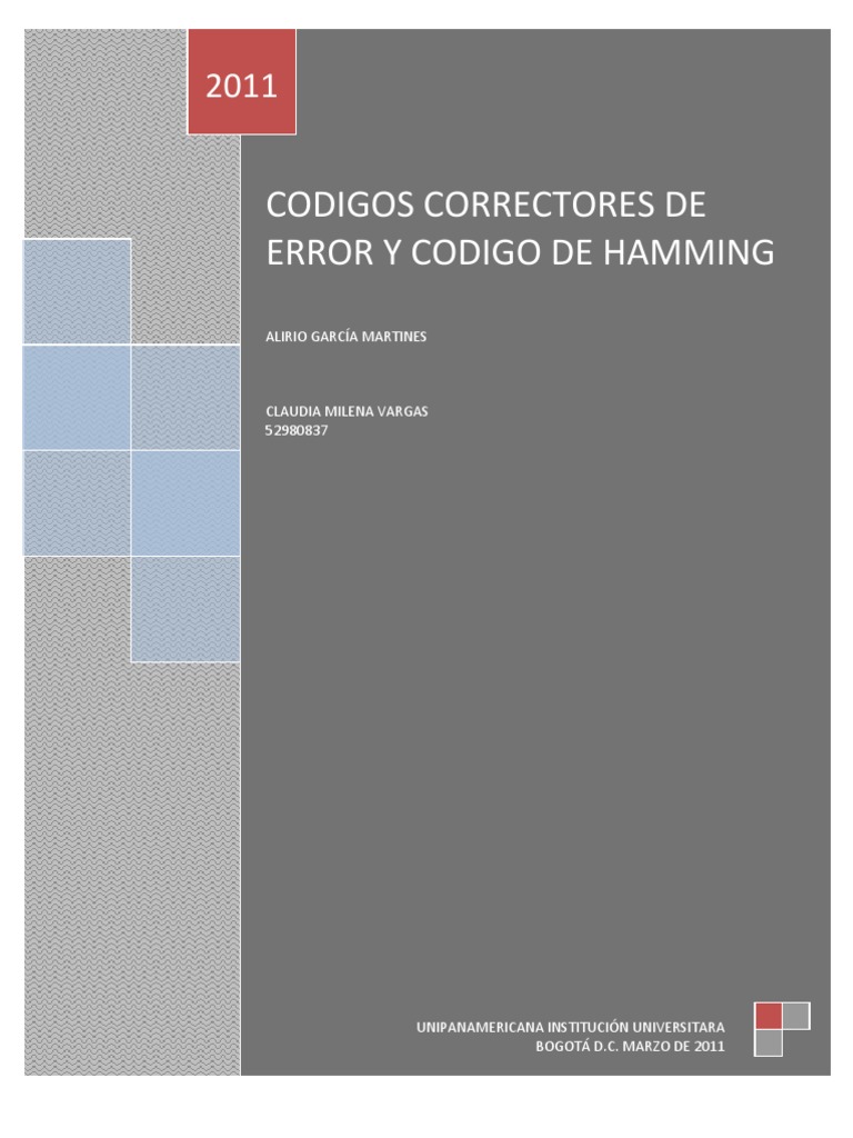 Codigos Correctores de Error | Descargar gratis PDF | Poco | Ingeniería en telecomunicaciones