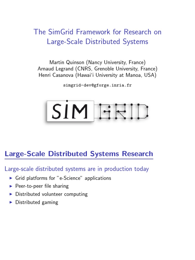 Simgrid Tutorial Pdf Distributed Computing Simulation