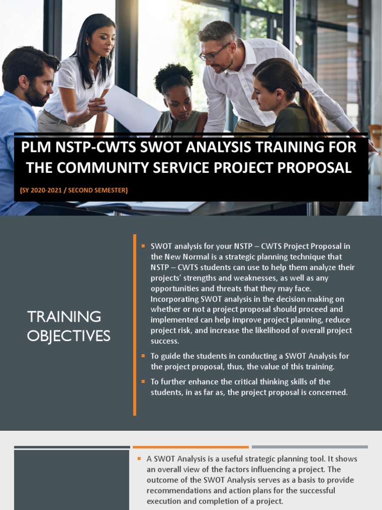 PLM Nstp-Cwts Swot Analysis Training For The Community Service Project ...