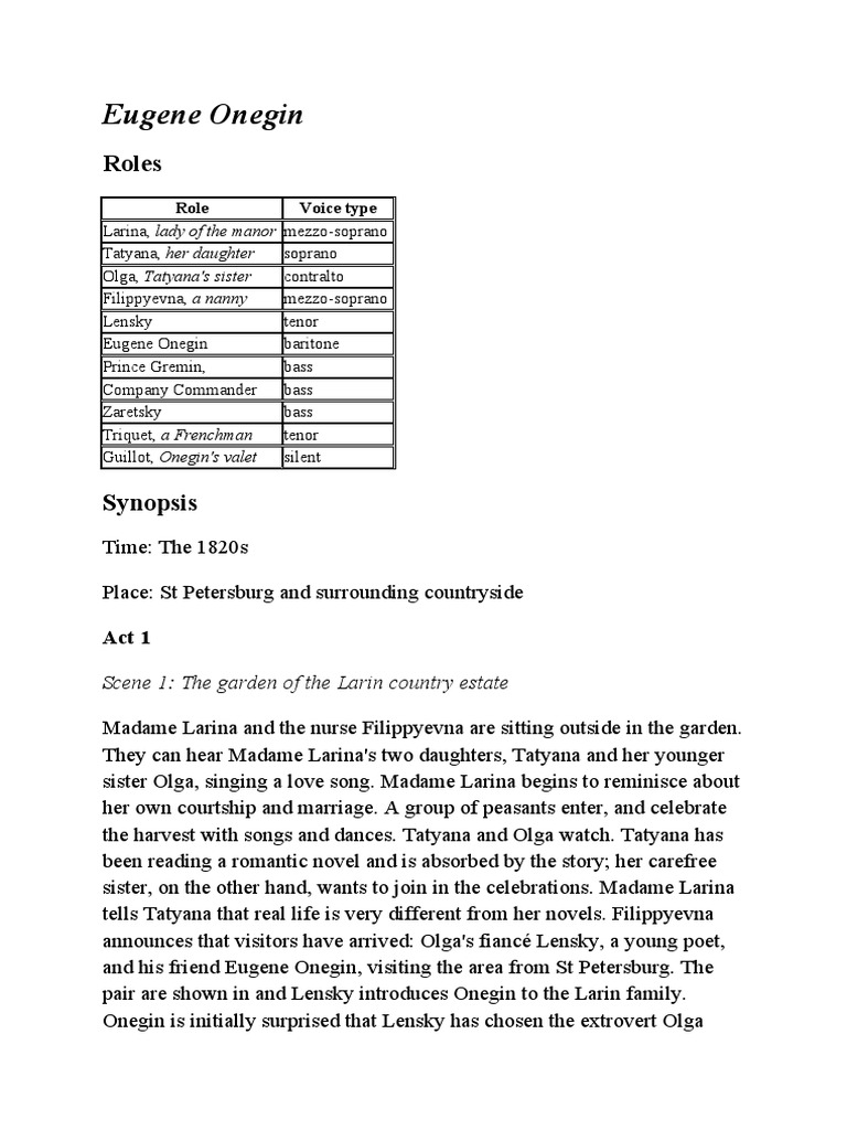 A Tragic Love Story: An Analysis of the Plot and Musical Numbers of ...