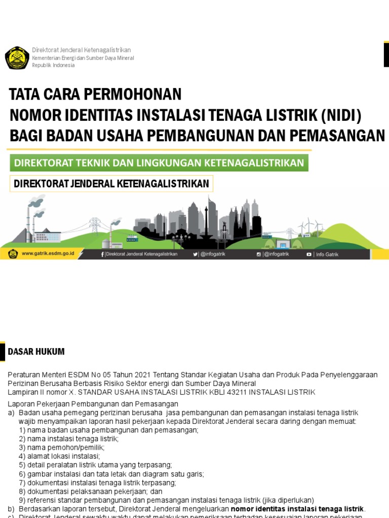 Tata Cara Permohonan NIDI Bagi Badan Usaha | PDF