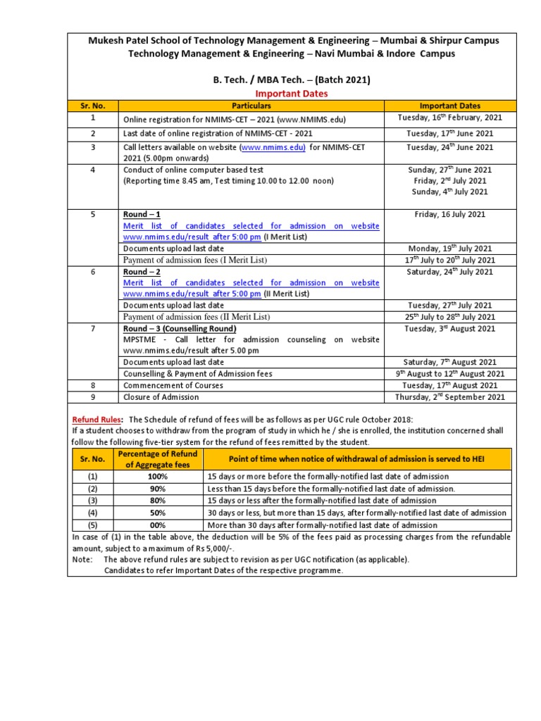 MPSTME Handout FINAL - Website12 | PDF | University And College ...