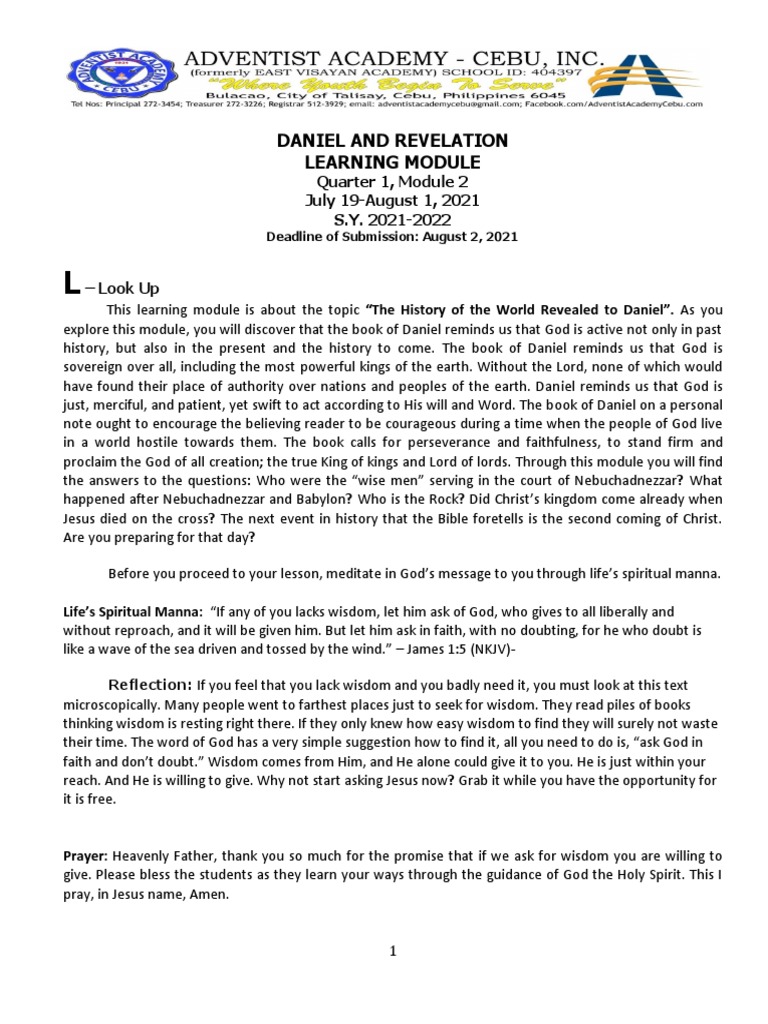 Understanding Daniel's Revelations | PDF | Daniel (Biblical Figure ...