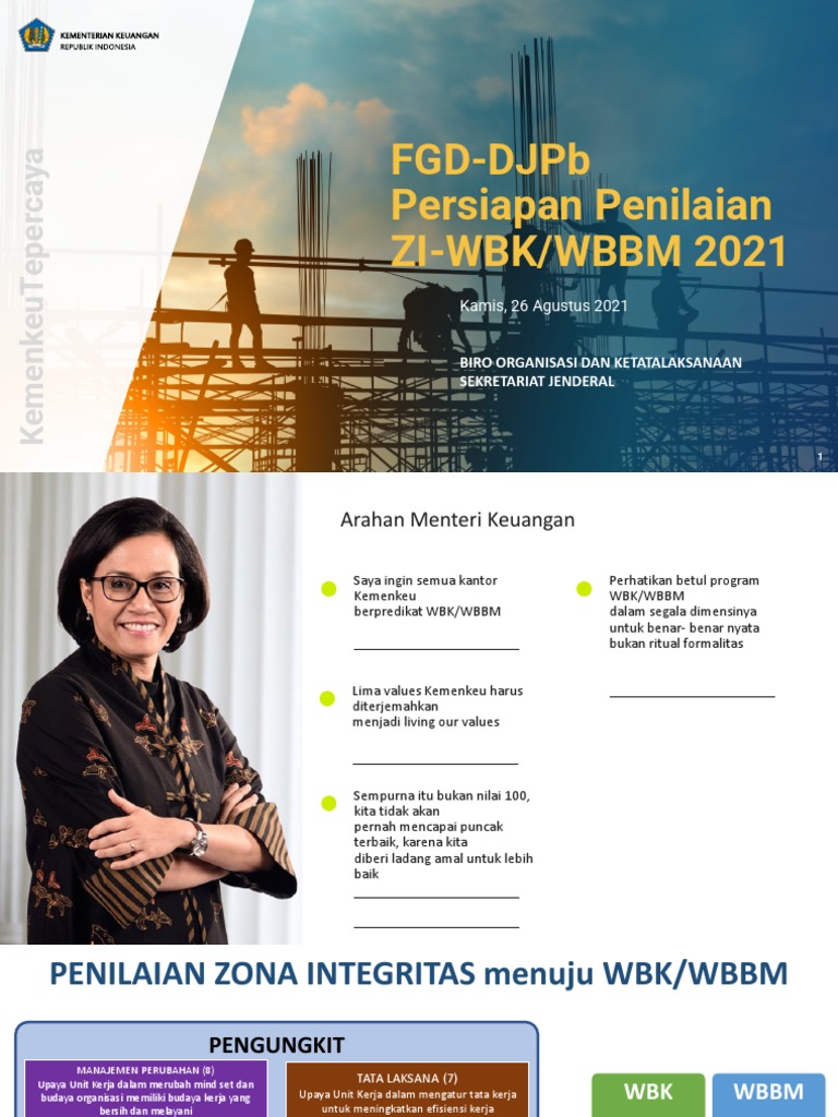Bahan Paparan FGD WBK WBBM DJPb-biro Organta | PDF