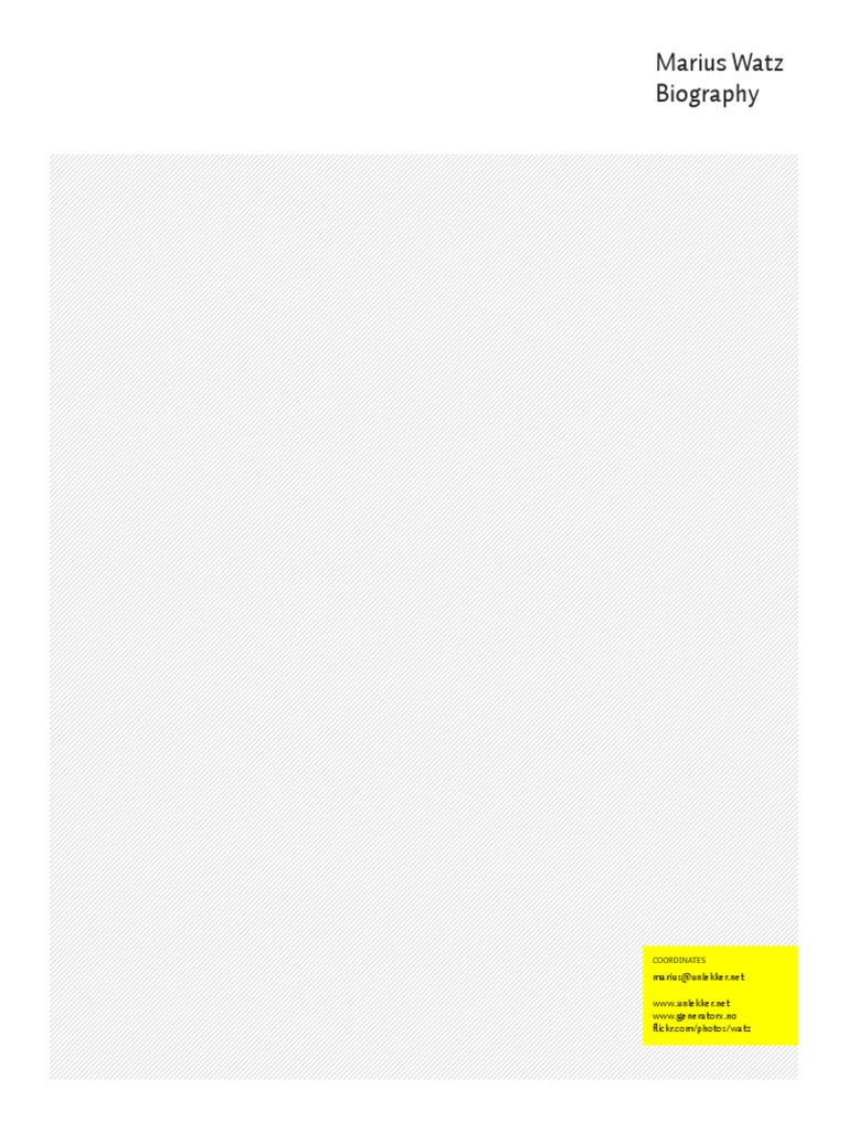 Marius Watz Biography | PDF