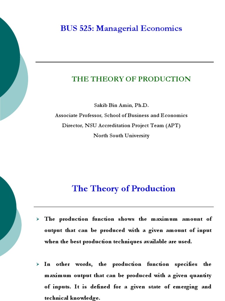 Understanding Production Theory Basics | PDF | Production Function ...