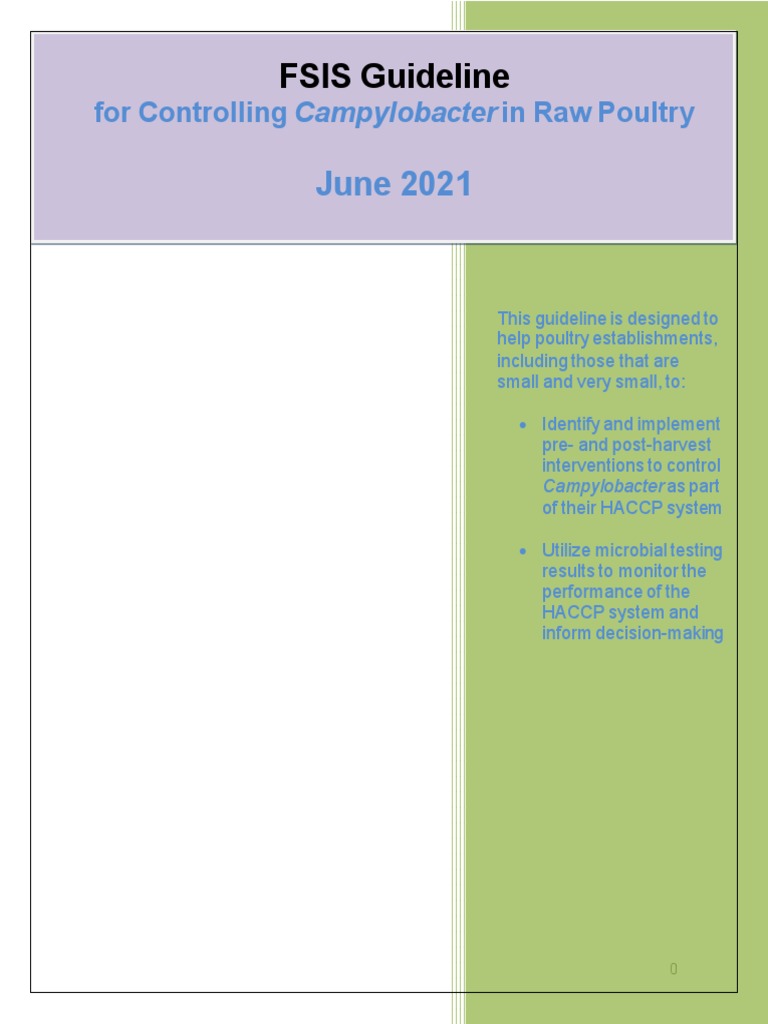 June 2021: FSIS Guideline | PDF | Hazard Analysis And Critical Control ...