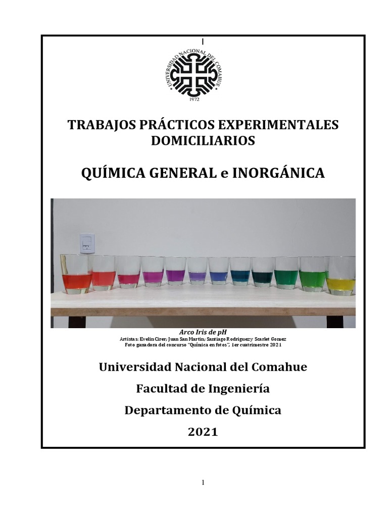 Trab Prac Exp Dom 2do 2021 | PDF | Sustancias químicas | Química