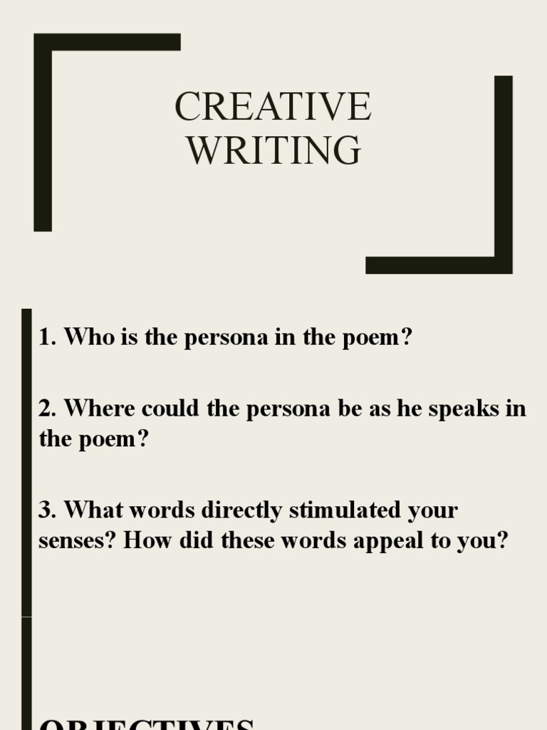 Creative Writing - Lesson 2 - Writing Through The Sensory Experience ...