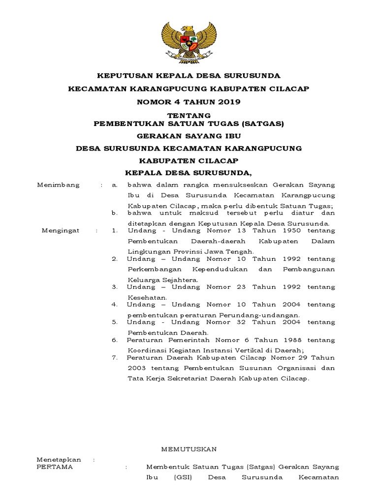 SK Gsi Desa Surusunda | PDF