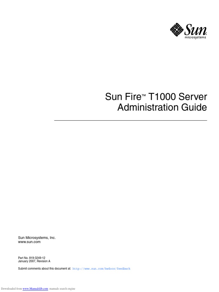 Sun Fire t1000 (Administration Manual) | PDF | Port (Computer ...