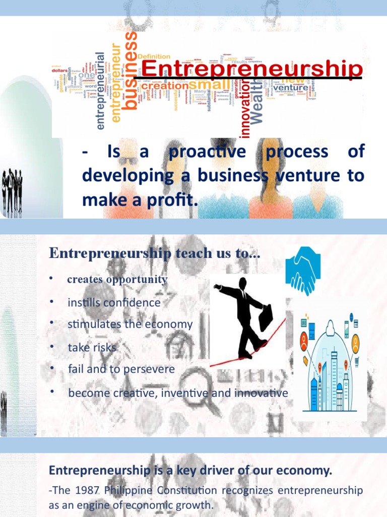 Is A Proactive Process of Developing A Business Venture To Make A ...