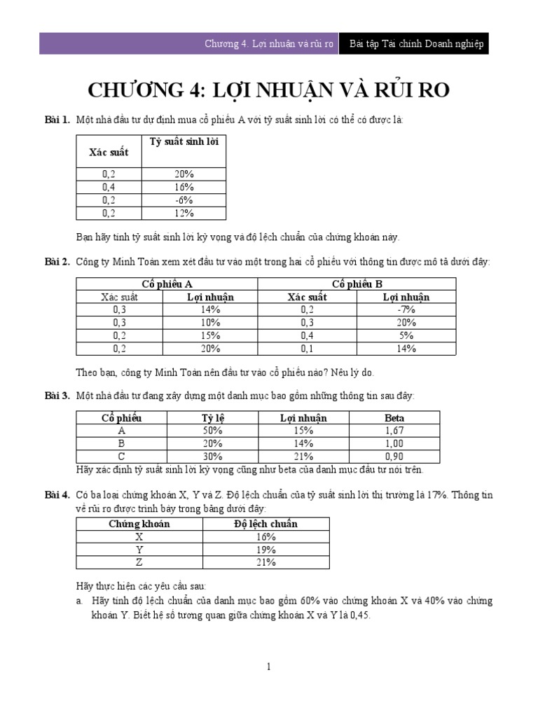 Bai Tap Chuong 3 | PDF