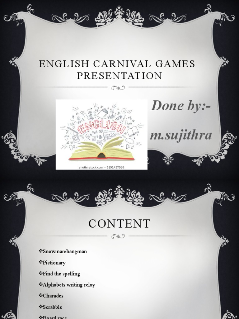 English Carnival Games | PDF | Word | Cognition