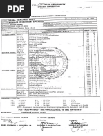 College - Official Transcript of Records | PDF