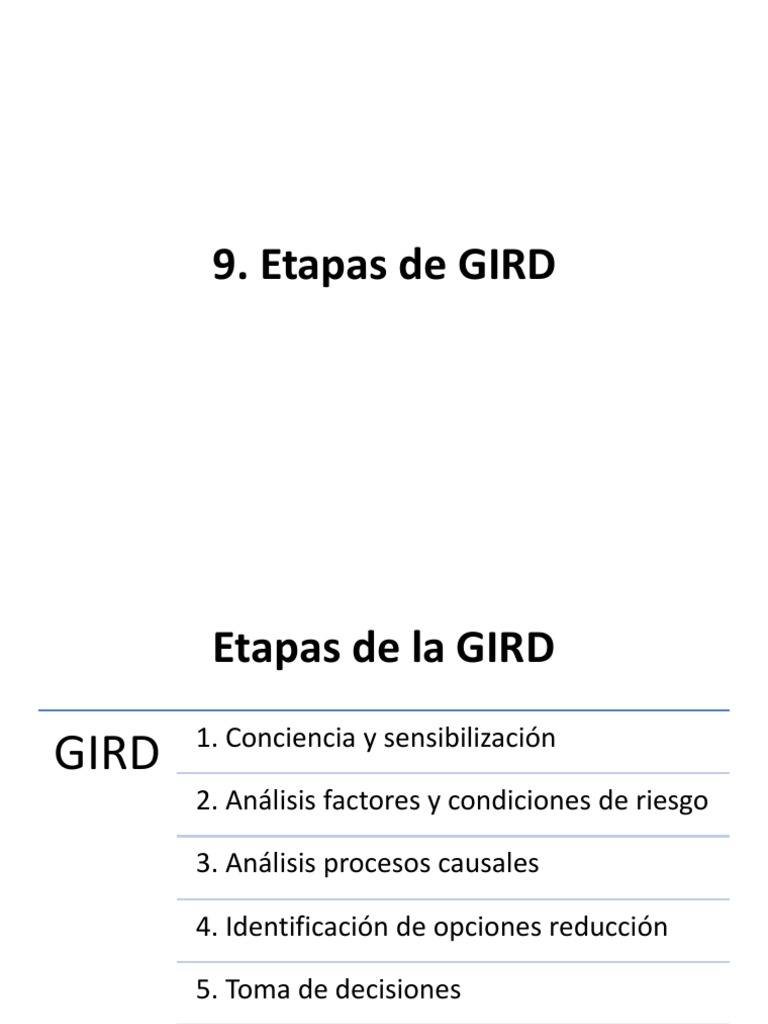 Etapas de la GIRD: Análisis y Gestión | PDF