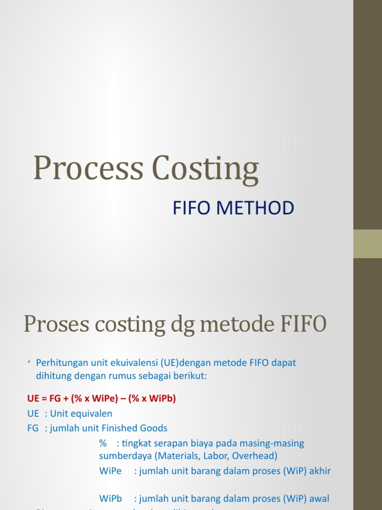 Process Costing-Fifo | PDF | Inventory | Financial Accounting