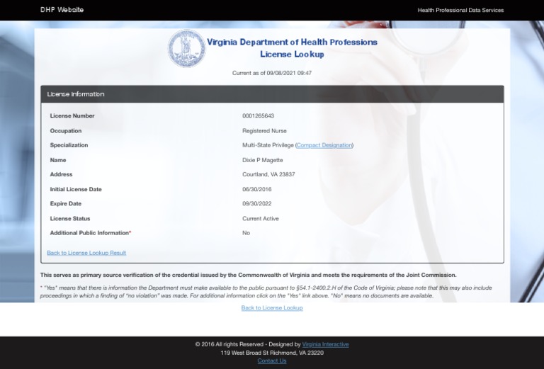 Dmagette RN Licenselicense Lookup | PDF