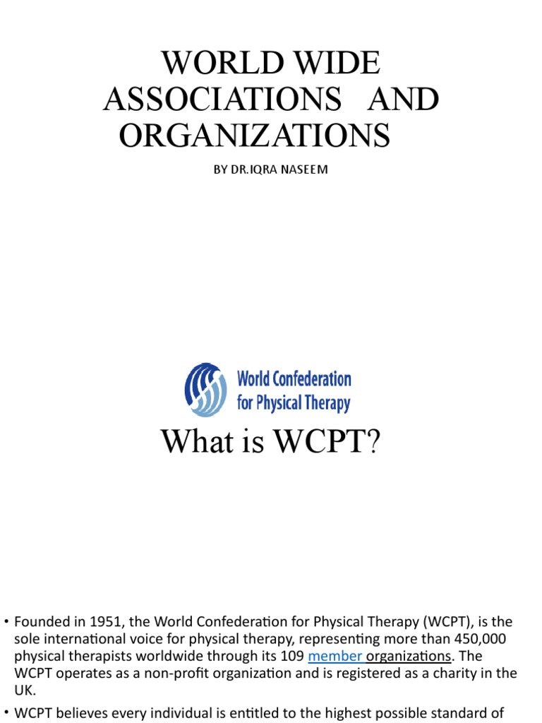 What Is WCPT | PDF | Physical Therapy | Nursing