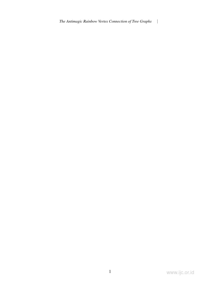 The Antimagic Rainbow Vertex Connection of Tree Graphs - : WWW - Ijc.or ...